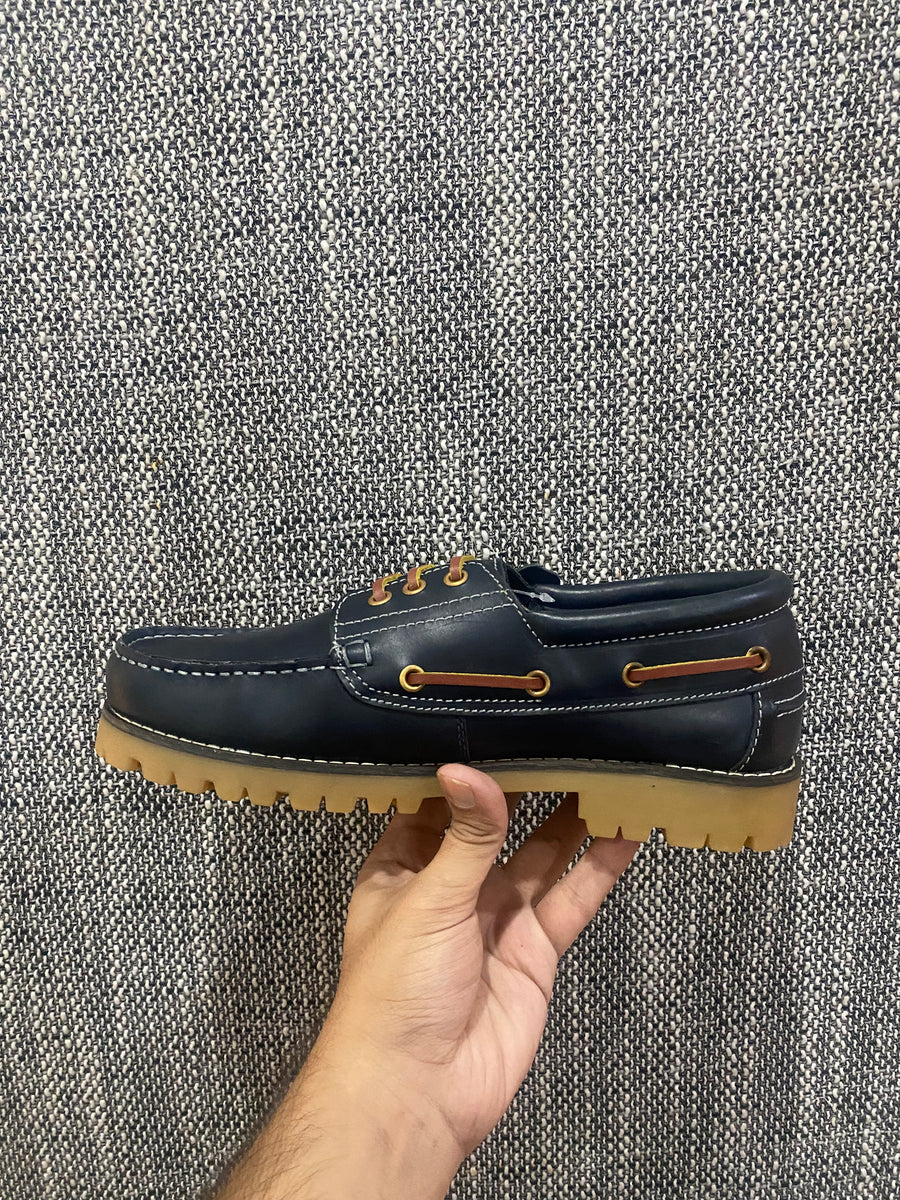 Commando Boat Shoes - Navy – Aladdin Online