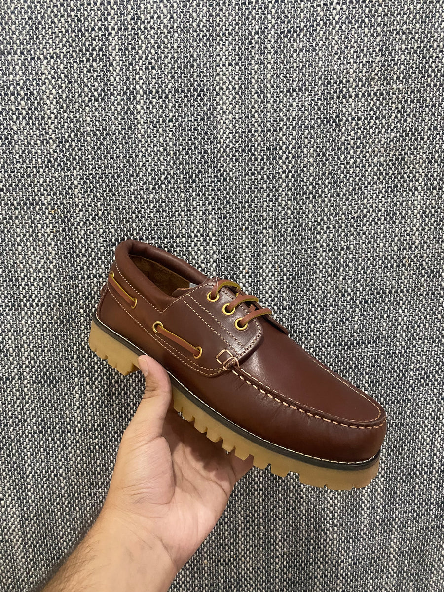 Commando Boat Shoes - Burgundy – Aladdin Online